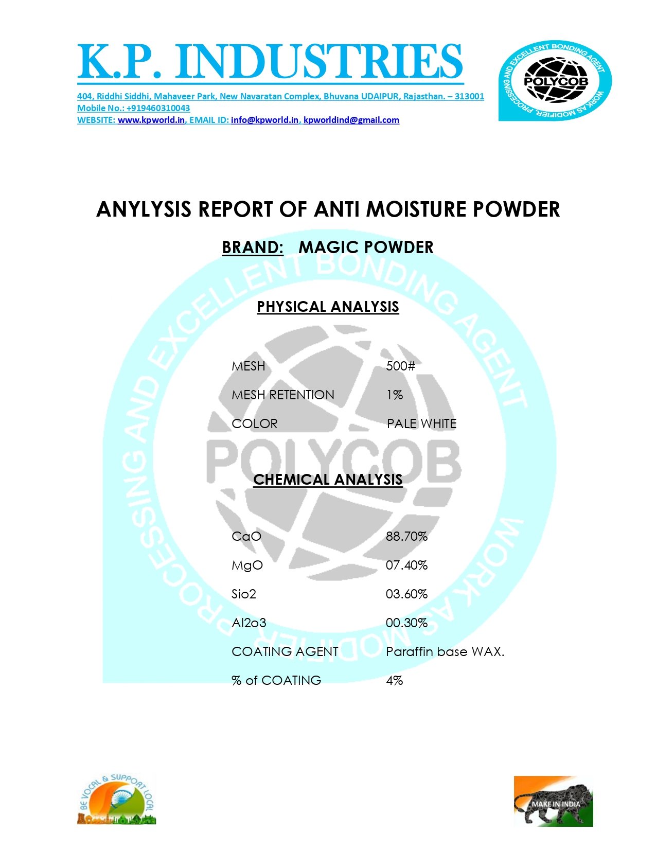 Data Sheets – POLYCOB